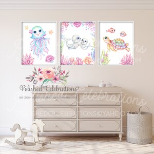 Ocean Nursery Art / Printable Wall Decor / Mermaids / Sea Animals ...