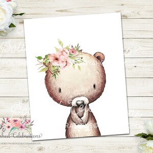 Boho Blush Woodland Animal Set / Printable Bohemian Bedroom Wall Art ...