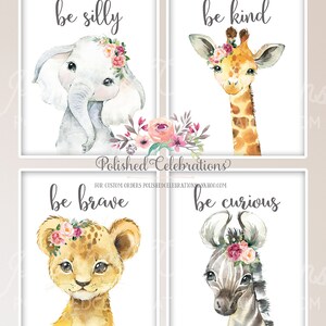 Boho Safari Animal DIY Print Set / 8x10 11x14 Printable / Blush Pink ...