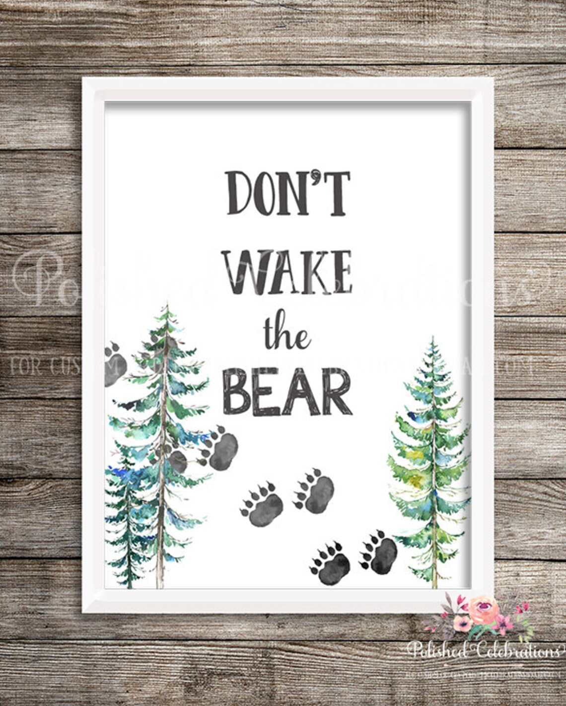 Don't Wake The Bear Nursery Art / Printable Woodland Decor | Etsy
