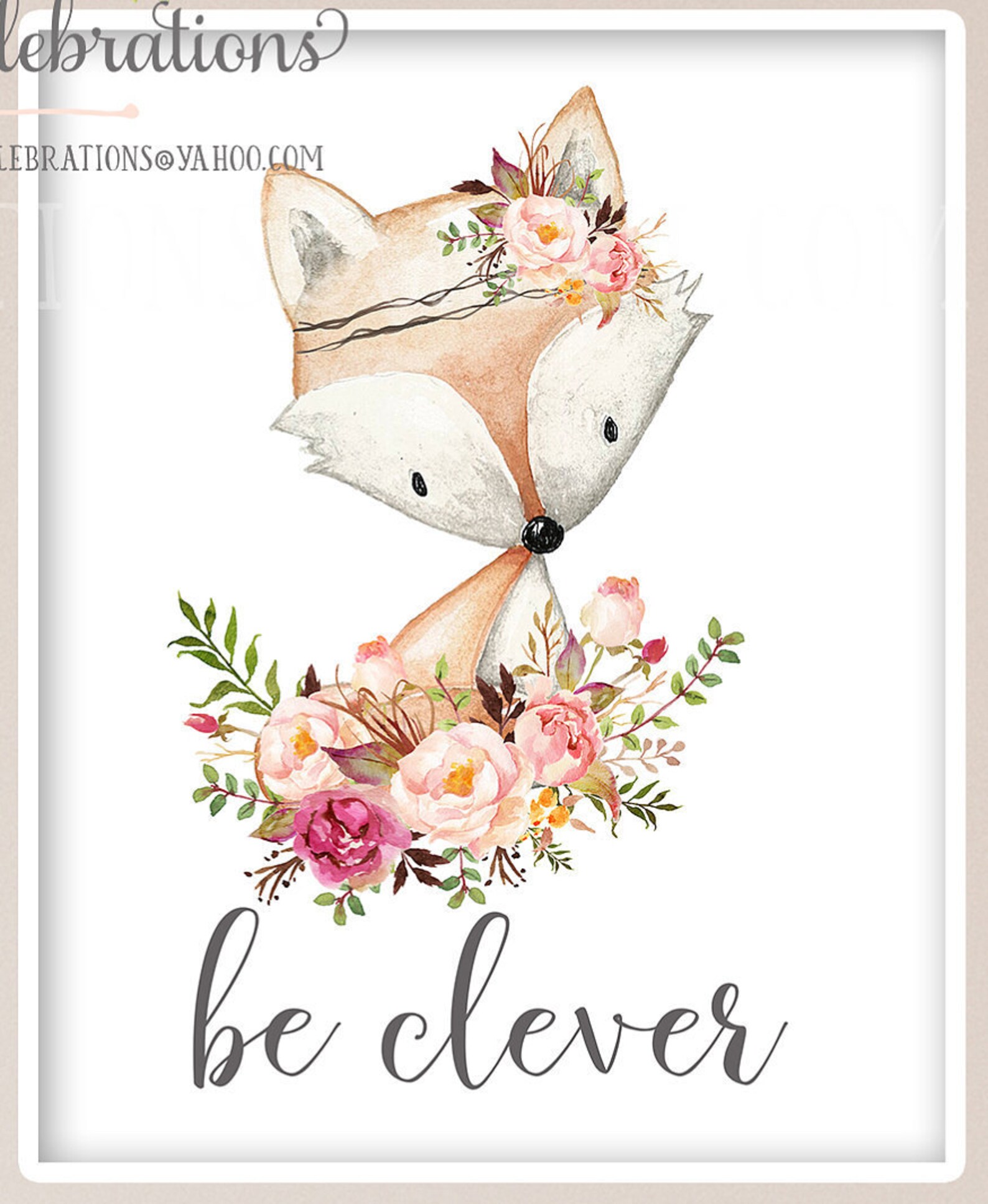 Boho Woodland Animal Set / Printable Nursery Art / Blush Pink - Etsy