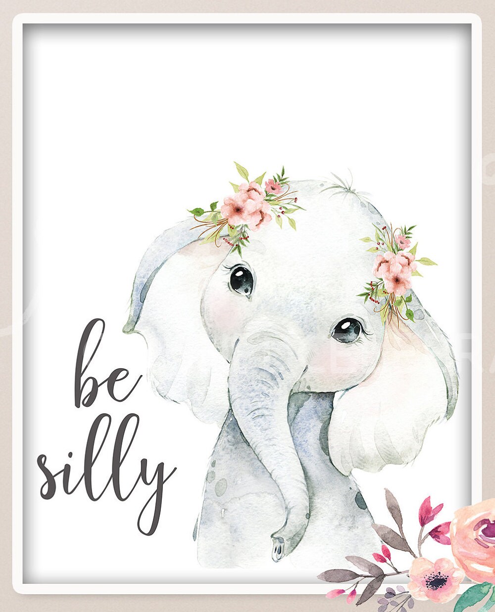 Blush Safari Animal Nursery Art / Printable Set of 4 Safari - Etsy