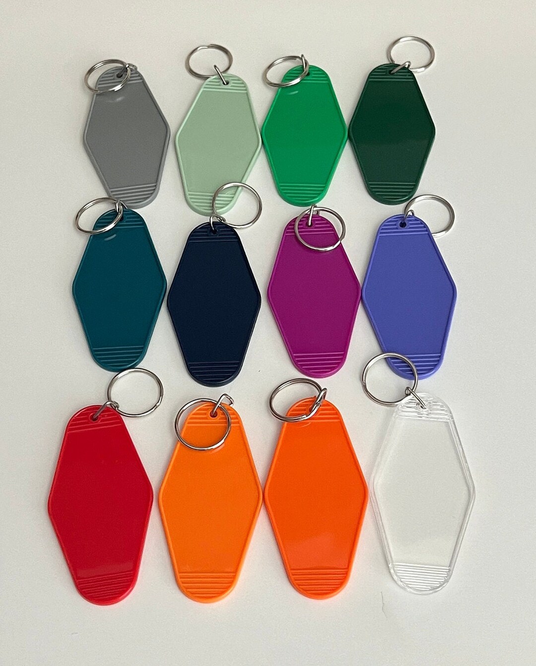 CLOSEOUT SALE / IMPERFECT Blank Motel Keychain / Retro Hotel Key Tag ...
