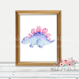 Boho Flower Dinosaur Nursery Art / Printable Nursery Set / Dino Nursery ...