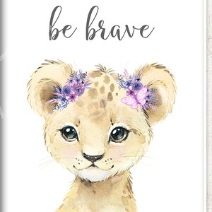 Lavender Butterfly Blush Safari Animal Art / Set of 6 Printable Zoo ...