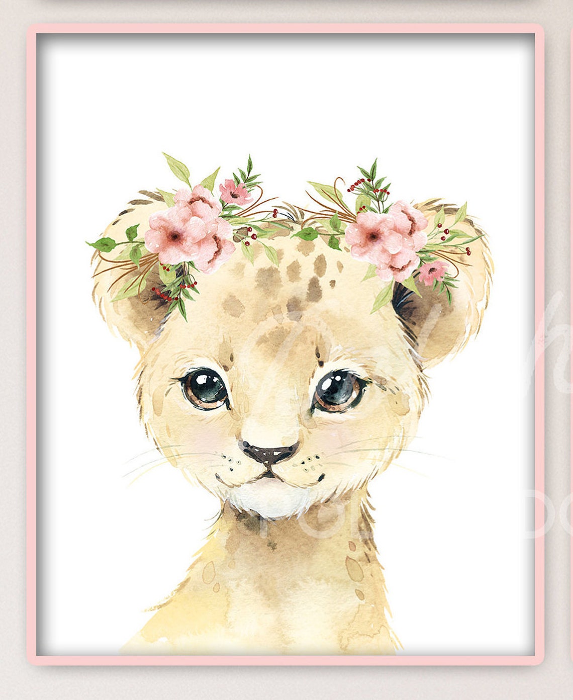 Blush Safari Animal Nursery Art / Set of 6 Safari Nursery - Etsy