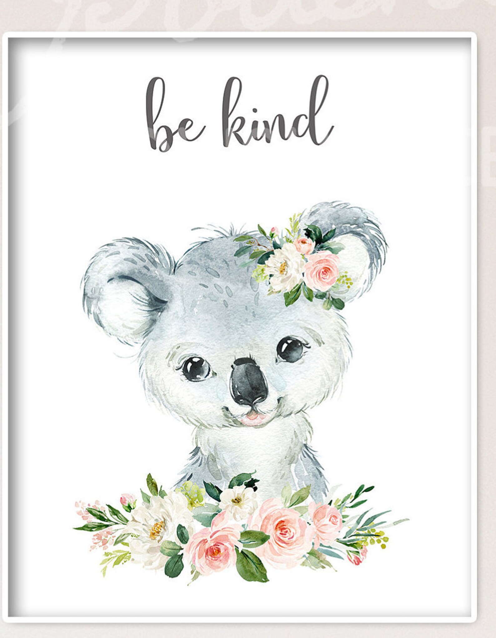 Blush Safari Animal Nursery Art / Set of 6 Safari Nursery - Etsy