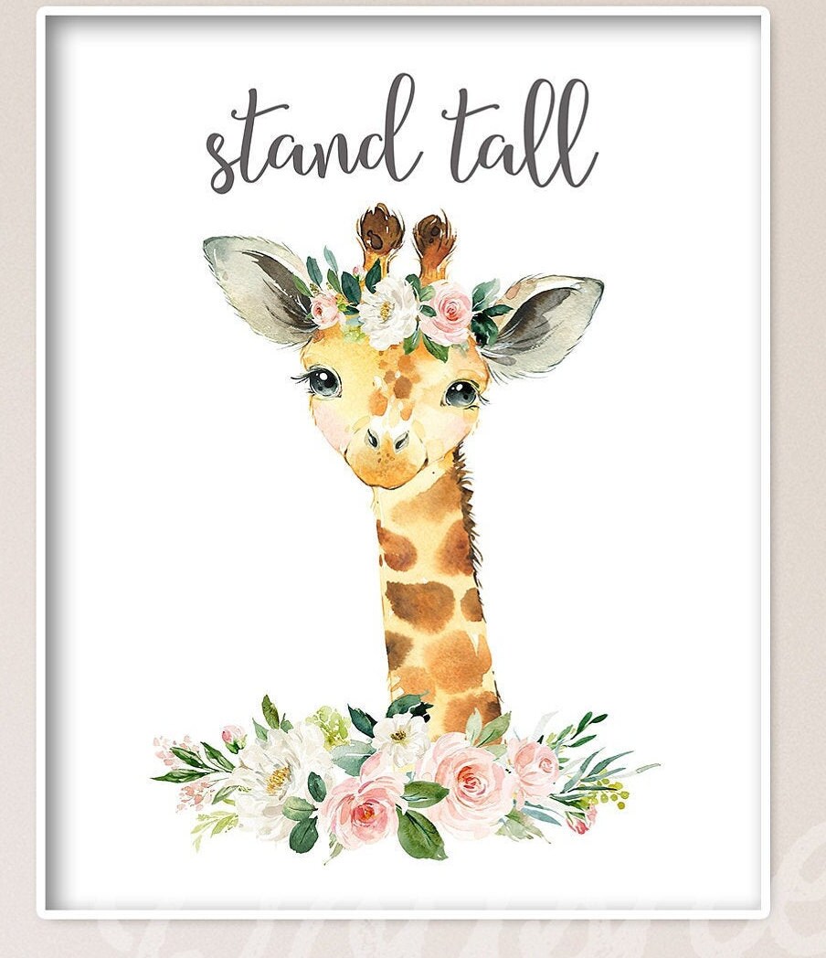 Blush Safari Animal Nursery Art / Set of 6 Safari Nursery - Etsy