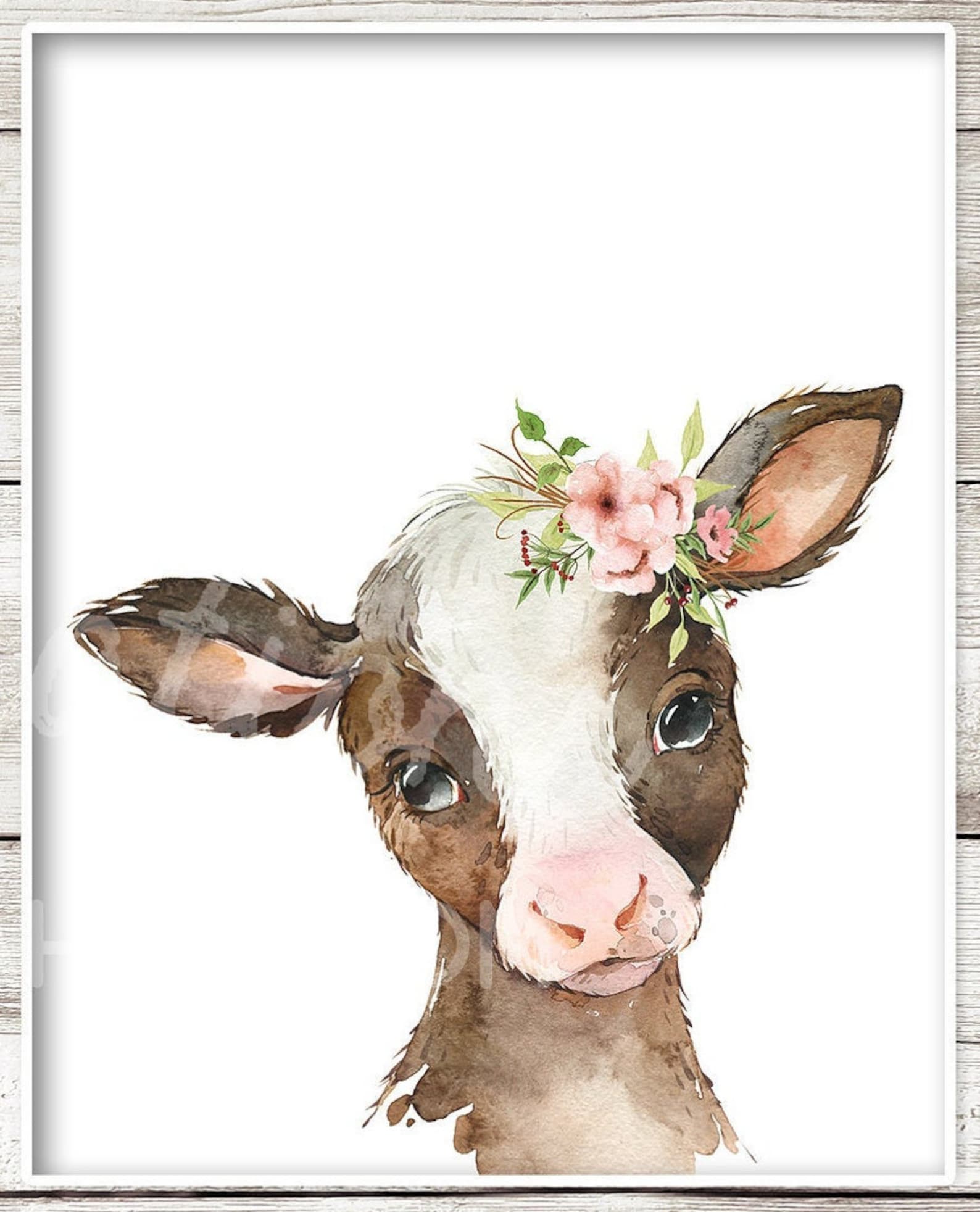 Boho Blush Farm Animals / Printable Nursery Art / Baby Girl Nursery ...