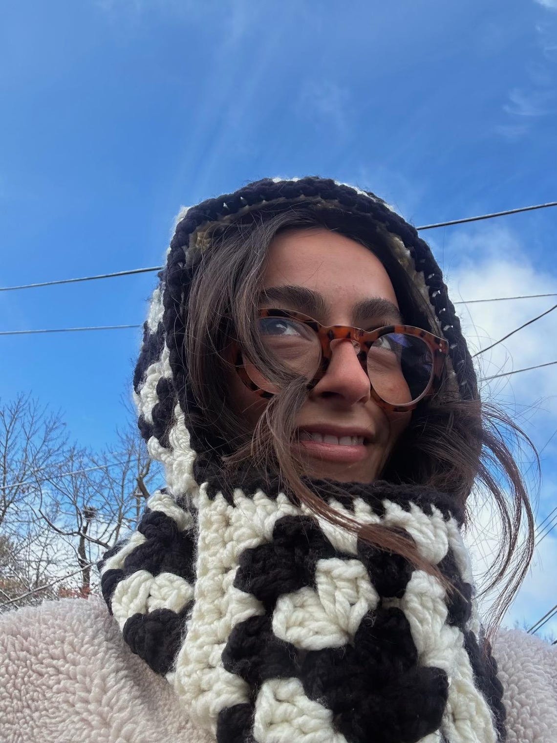 Crochet Chunky Balaclava, Granny Square Balaclava, Oversized Chunky ...