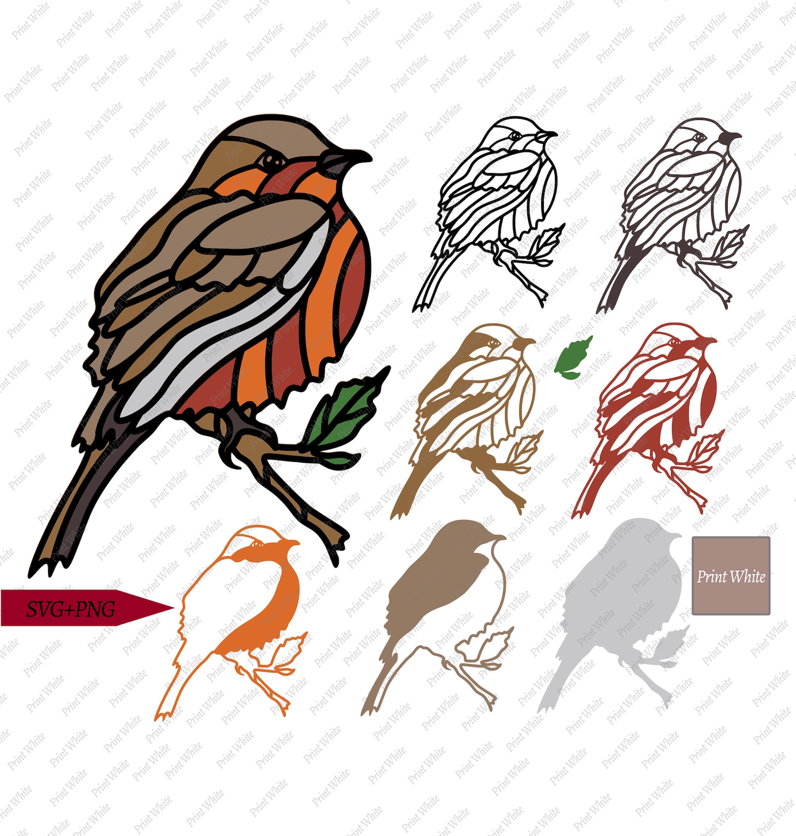 3D Robin Bird Multi Layered Svg Png Printable Cricut Cut File - Etsy ...