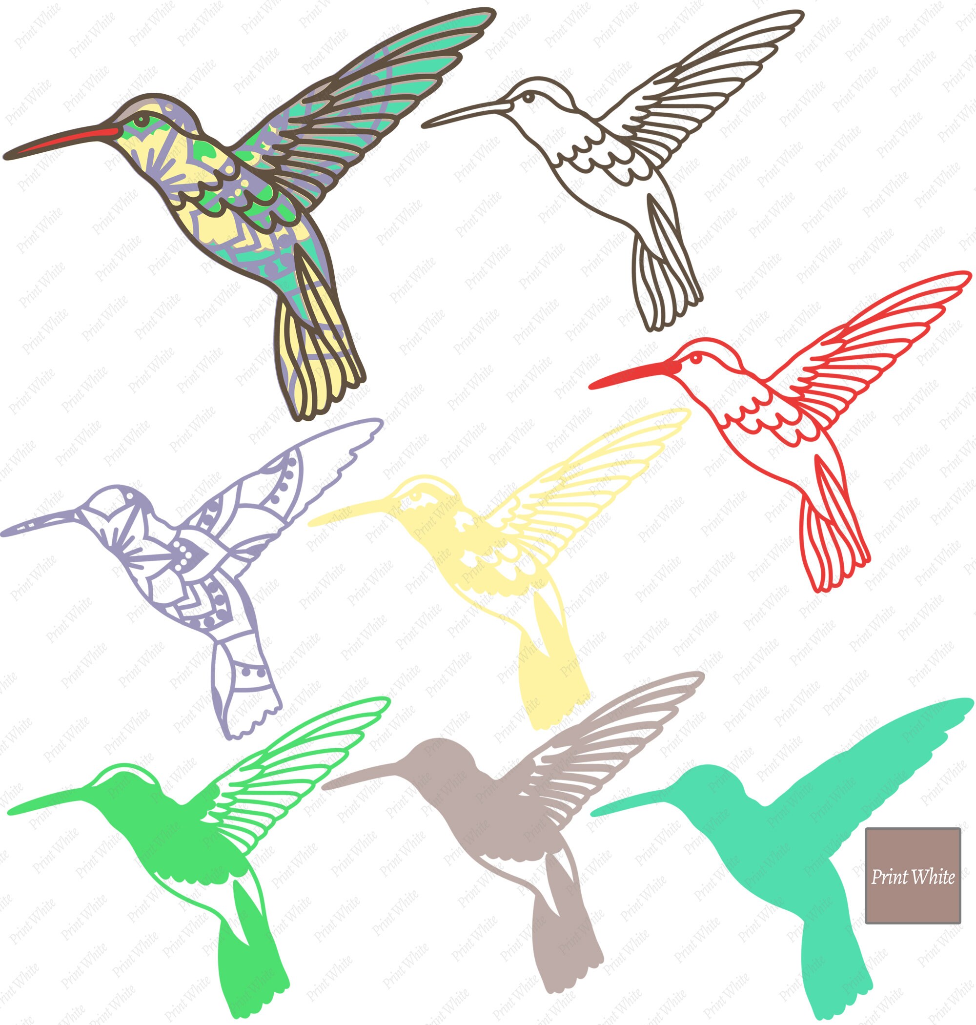 3D Mandala Multi Layered Hummingbird SVG Cricut Cut File - Etsy
