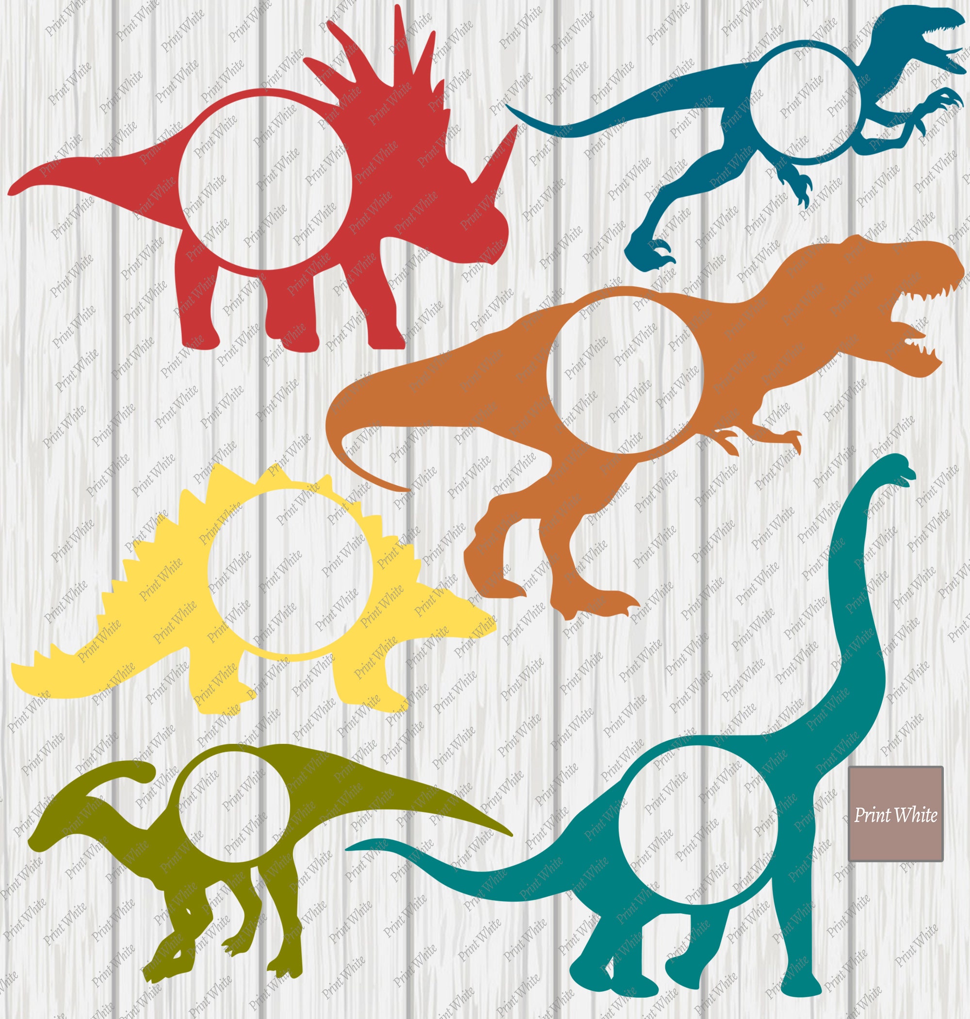 Dinosaur Monogram Svg Png Dxf Bundle Cricut Cut File Digital | Etsy UK