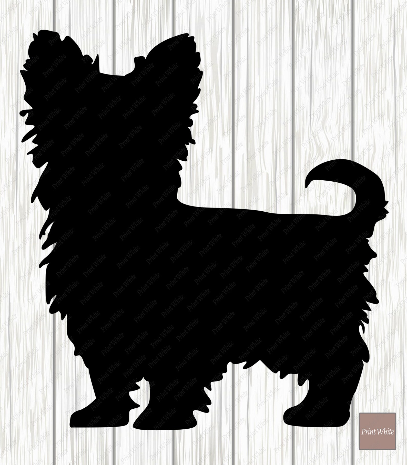 Yorkie Svg Dxf Png Yorkshire Terrier Silhouette Cut File - Etsy