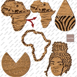African Earrings SVG Bundle: Laser Cut Files (digital Download) - Etsy UK