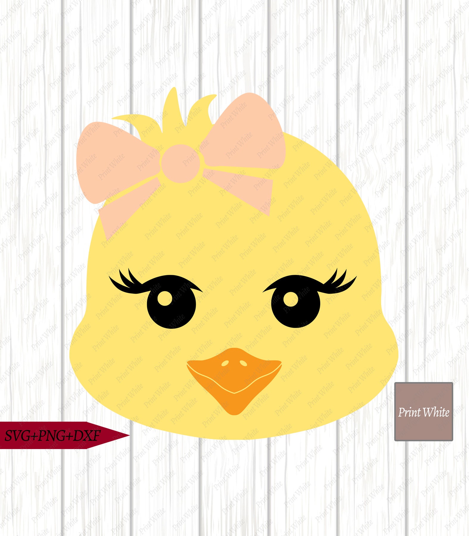 Cute Chick Face Svg Dxf Png Chick Face Cut File Digital | Etsy UK