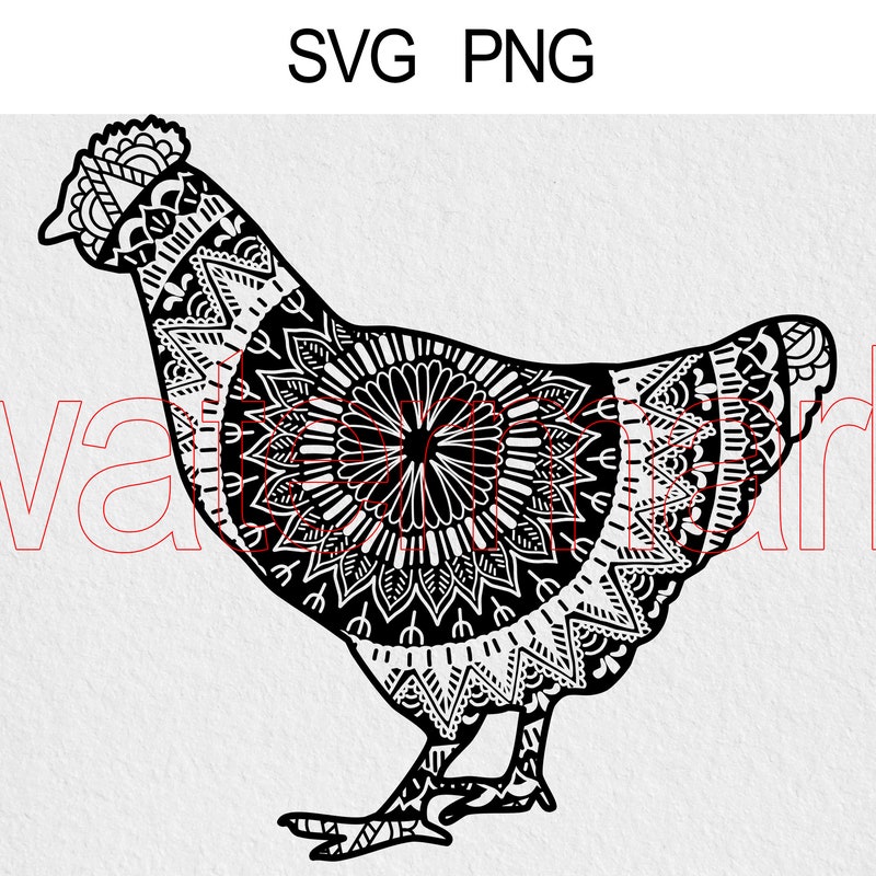 Zentangle Chicken - Etsy