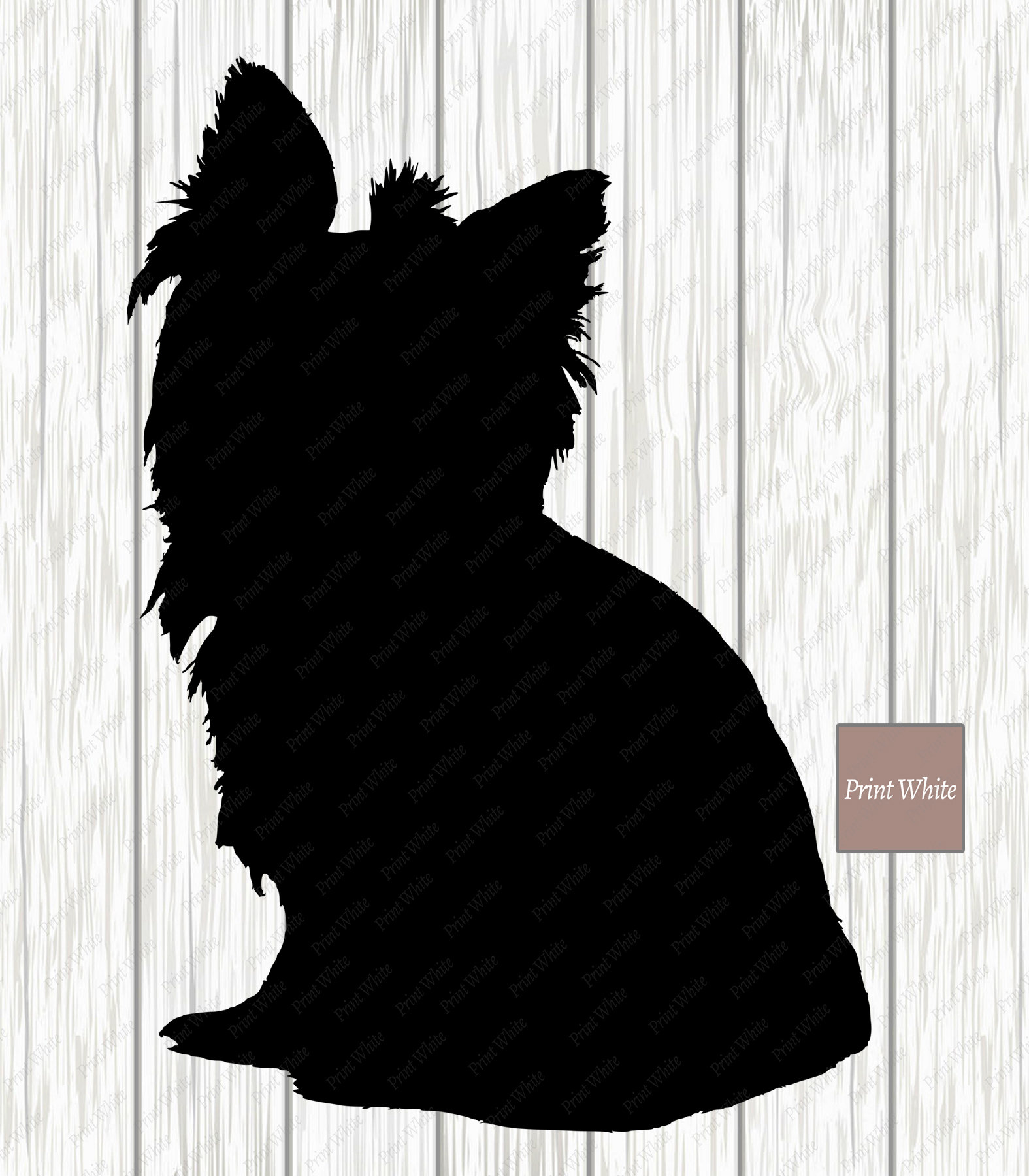 Yorkie Svg Dxf Png Yorkshire Terrier Silhouette Cut File - Etsy UK
