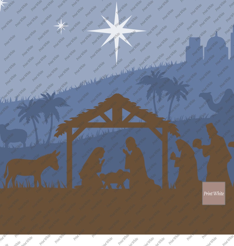 3D Nativity Scene SVG Laser Cut Files Multilayered Nativity - Etsy