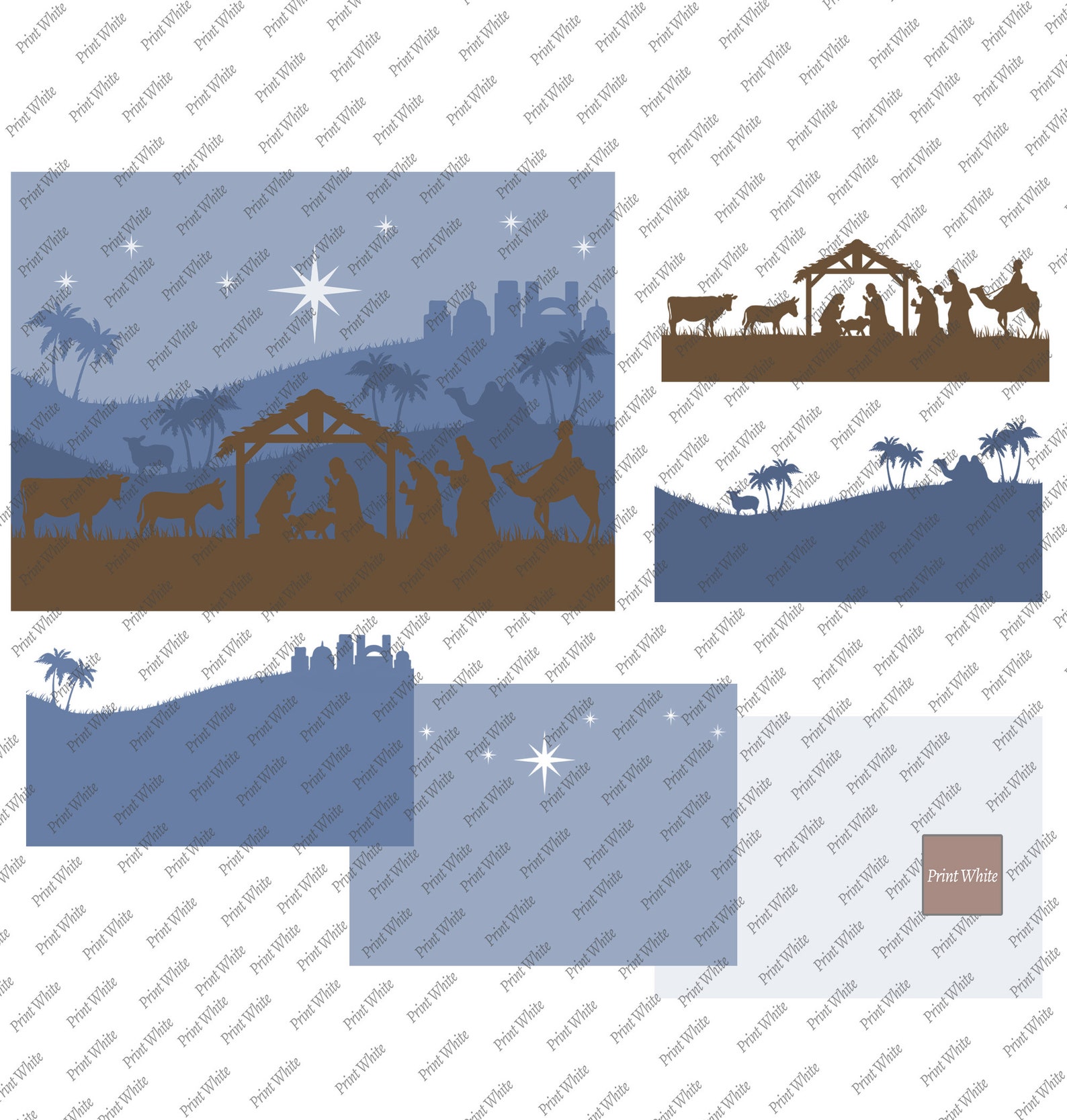 3D Nativity Scene SVG Laser Cut Files Multilayered Nativity - Etsy