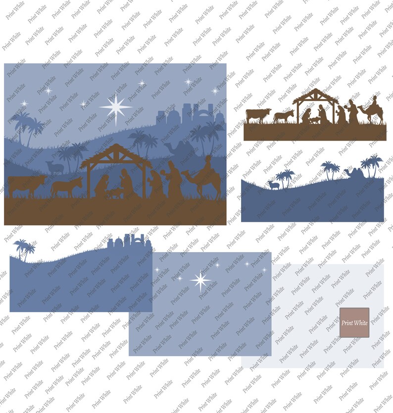 3D Nativity Scene SVG Laser Cut Files Multilayered Nativity - Etsy