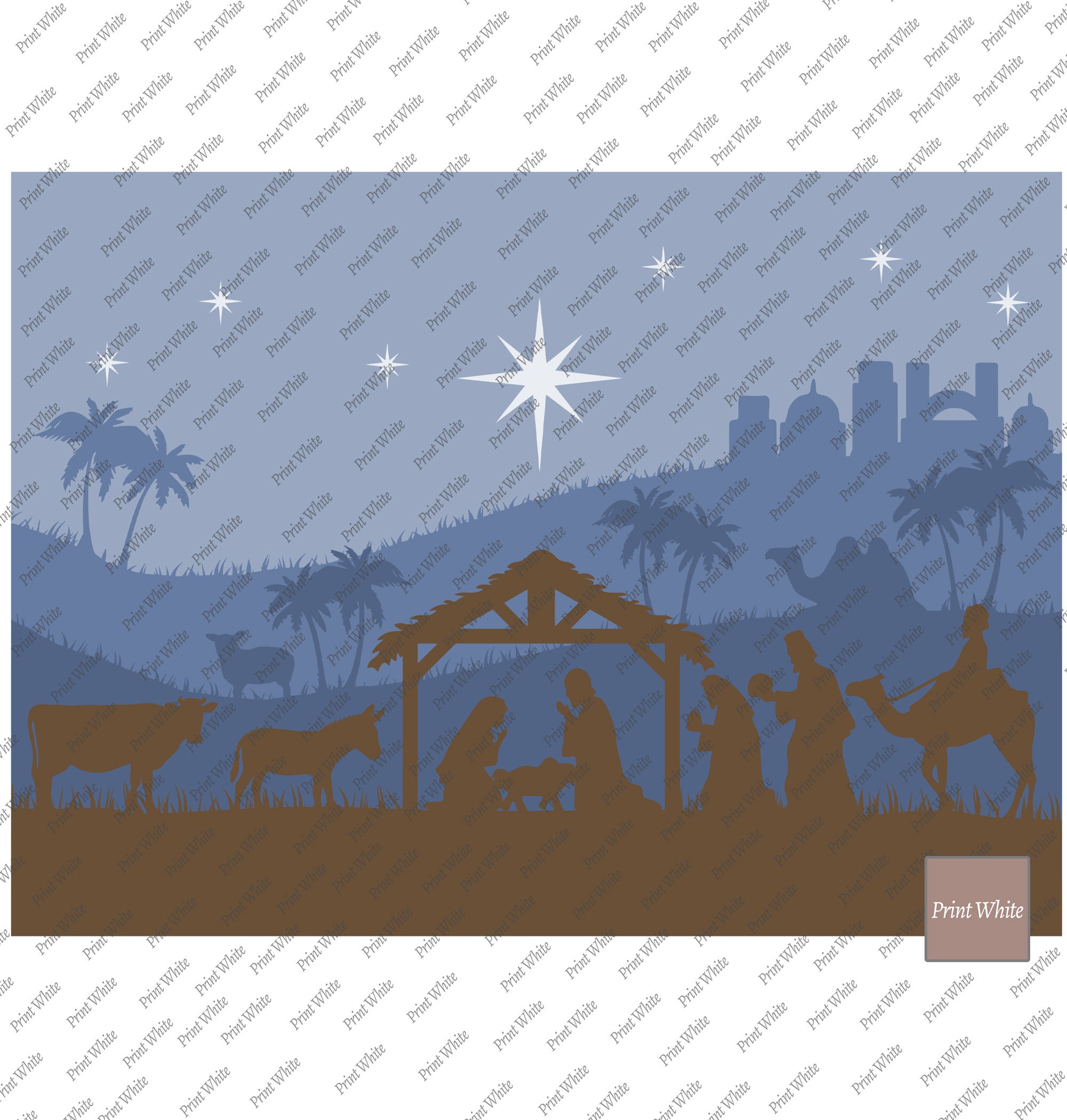 3D Nativity Scene SVG Laser Cut Files Multilayered Nativity - Etsy