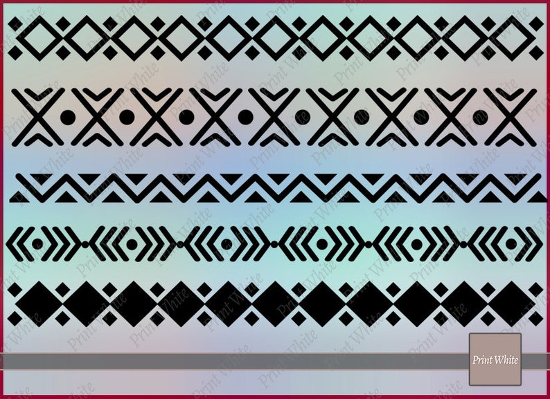 Tribal Border Svg Border DXF Chevron Border Svg Aztec SVG - Etsy