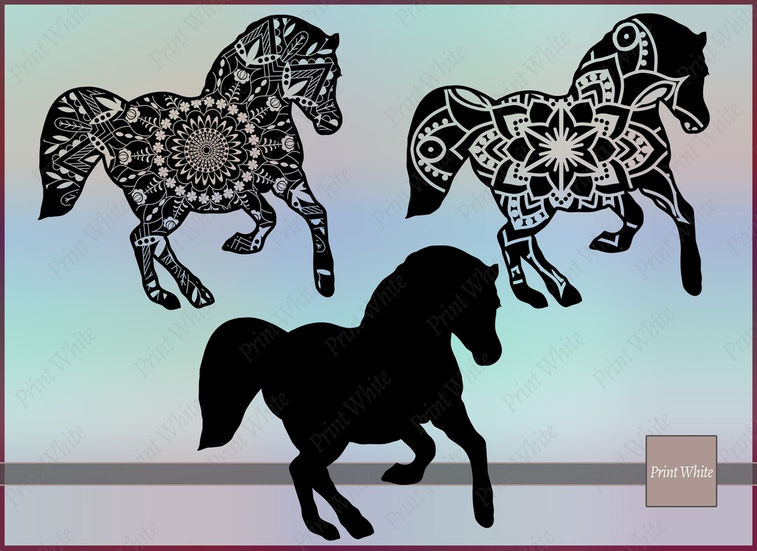 Mandala Horse Svg, Intricate Svg Files for Cricut, Horse Clipart, Horse ...