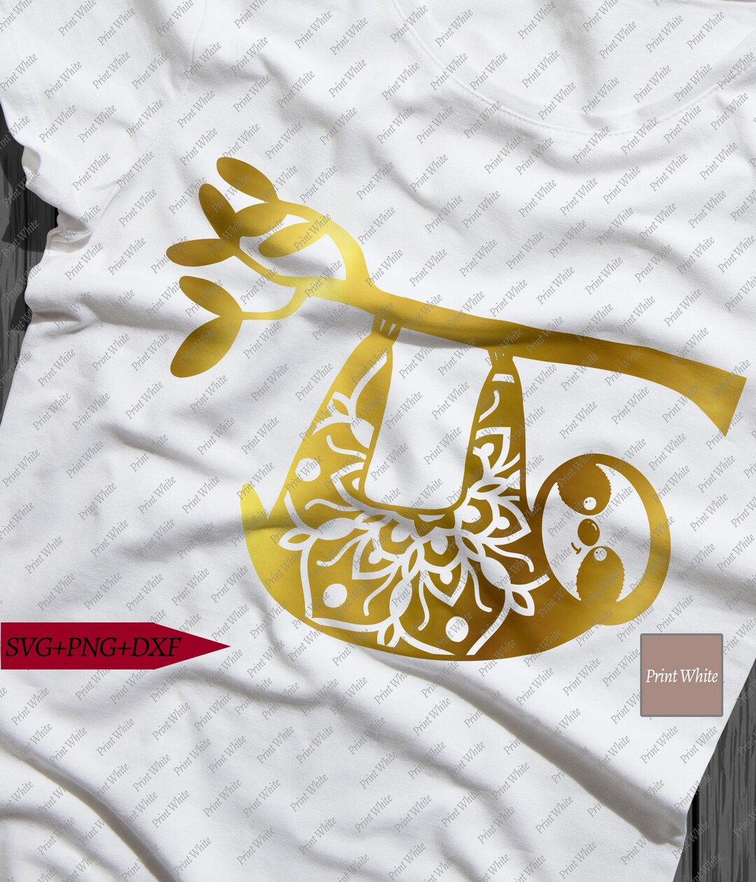 Sloth Mandala SVG DXF PNG Digital Download File Sloth - Etsy