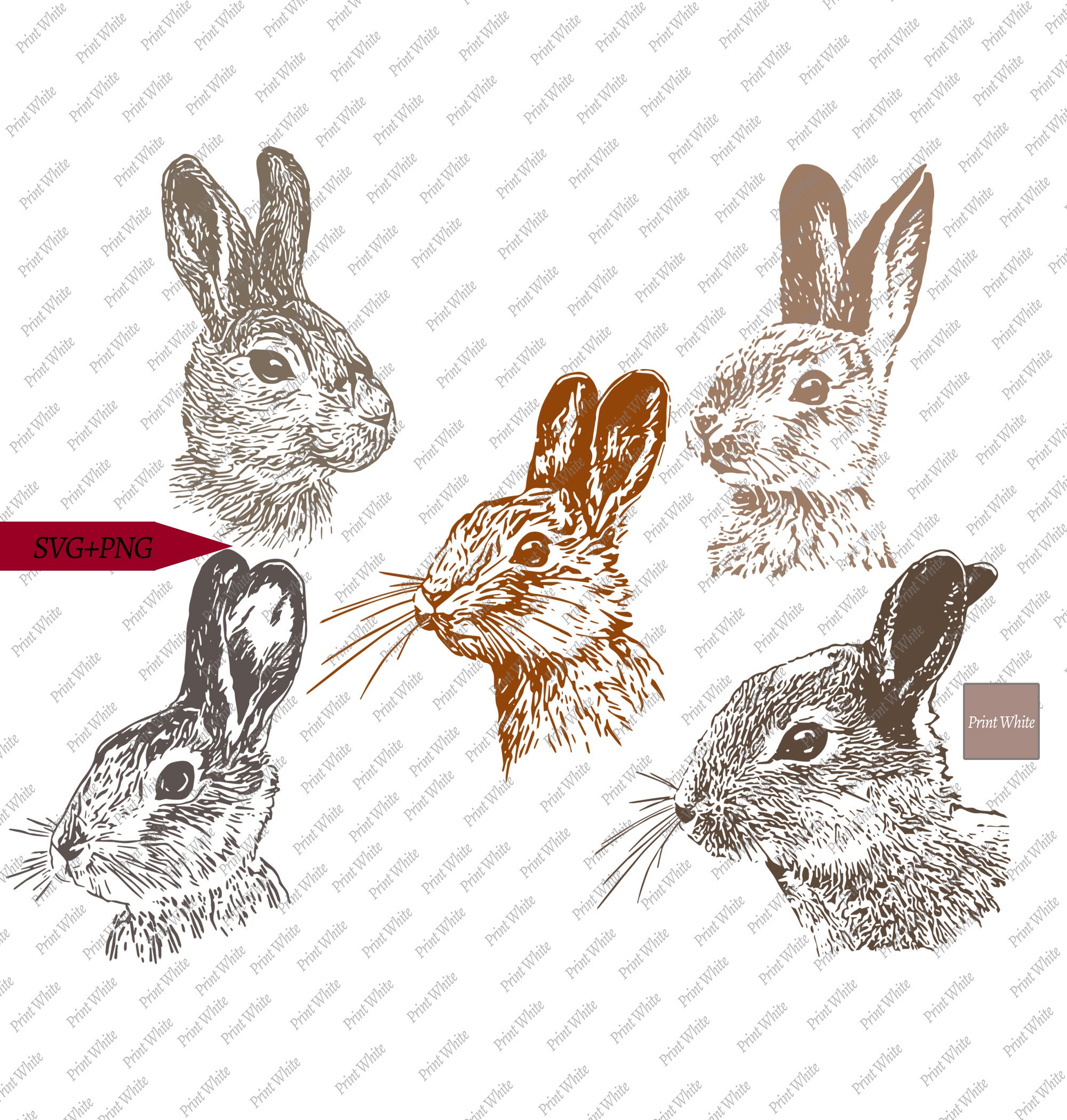 Vinyl Instant Download Love Rabbits Digital Download Printable Art Cut ...