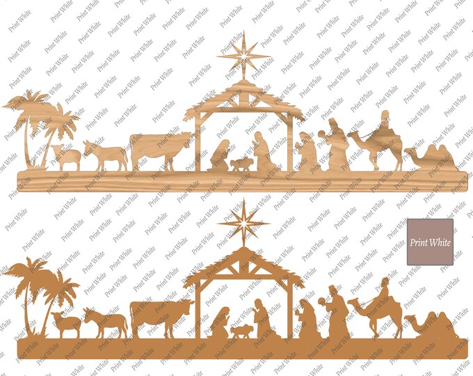 Nativity Scroll Saw Pattern-christmas Template - Etsy