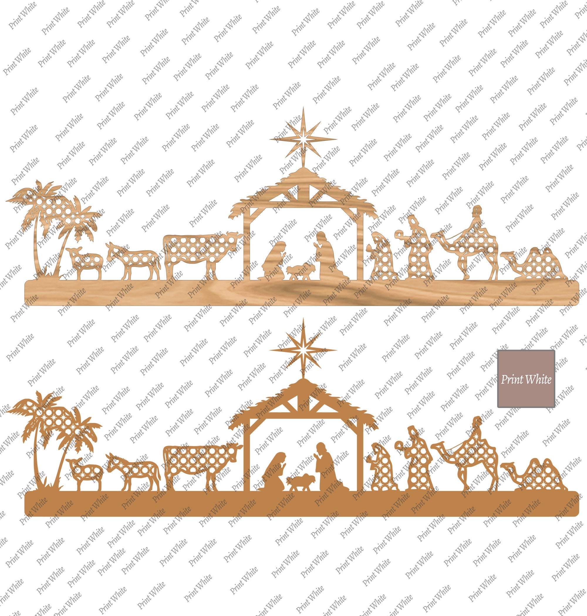 Nativity Scene Laser Cut File Glowforge Cutting File SVG - Etsy