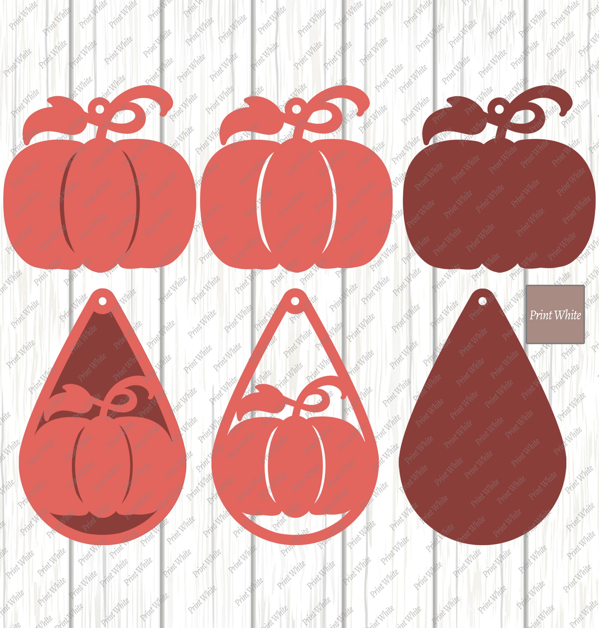 Pumpkin Earrings Template Stacked Teardrop Cut File Svg Dxf | Etsy