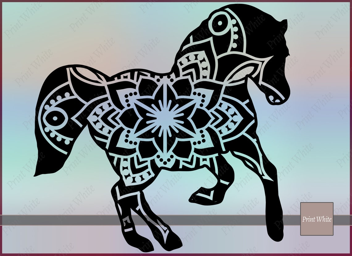 Mandala Horse Svg Intricate Svg Files for Cricut Horse - Etsy UK