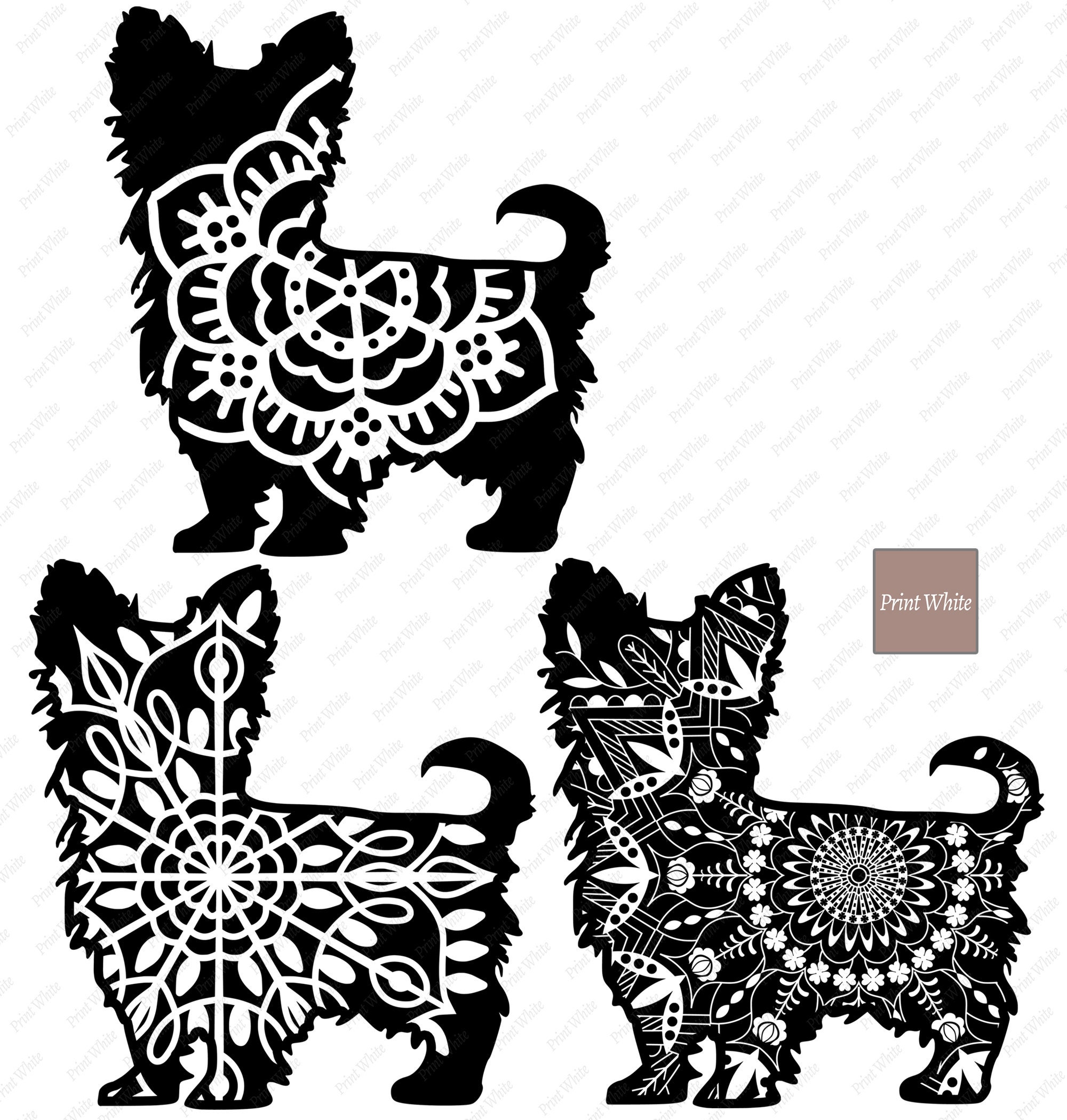 Mandala Yorkie Svg Png Yorkshire Terrier Svg Cricut Cut Files - Etsy