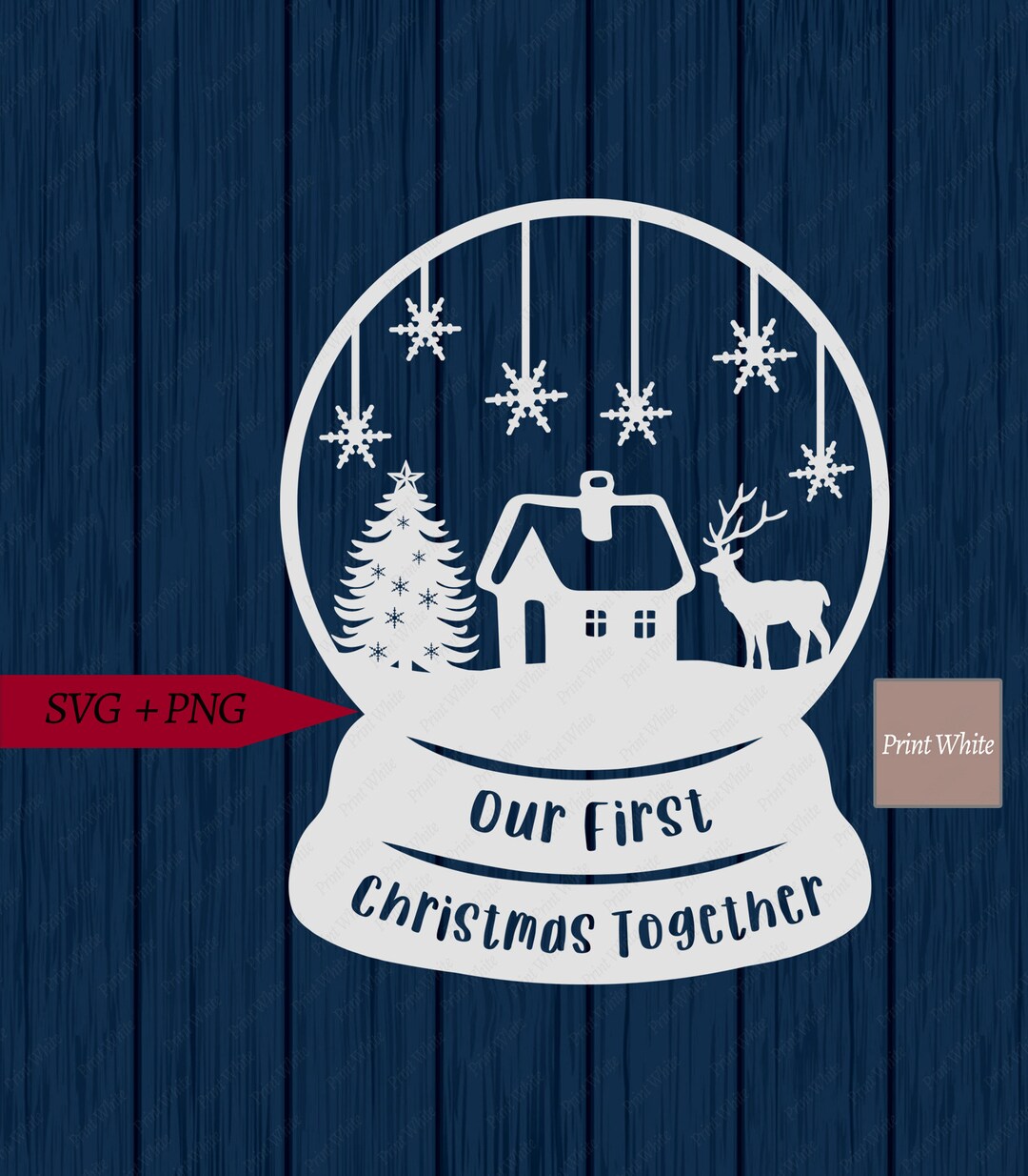 Our First Christmas Together Svg Png Christmas Svg Snow Globe Svg ...
