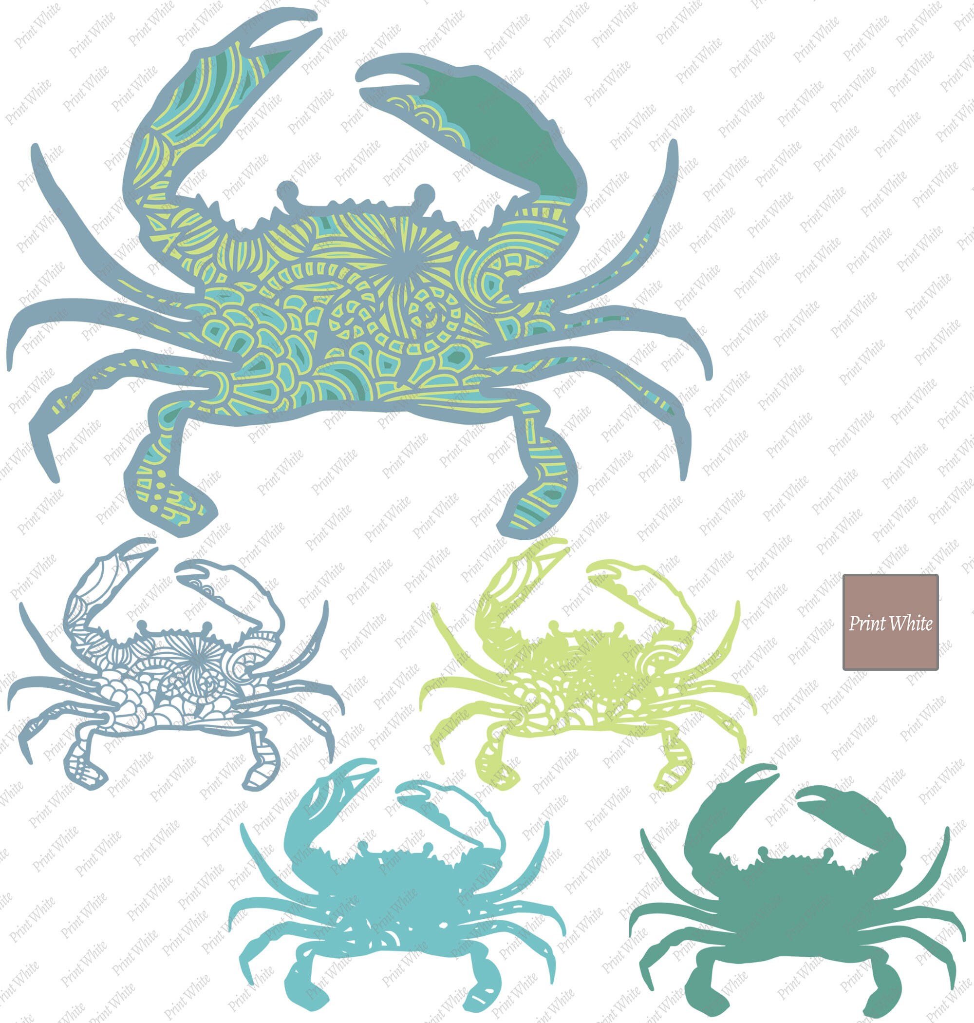 3D Mandala Multi Layered Crab Svg Png Cricut Cut File Laser | Etsy UK