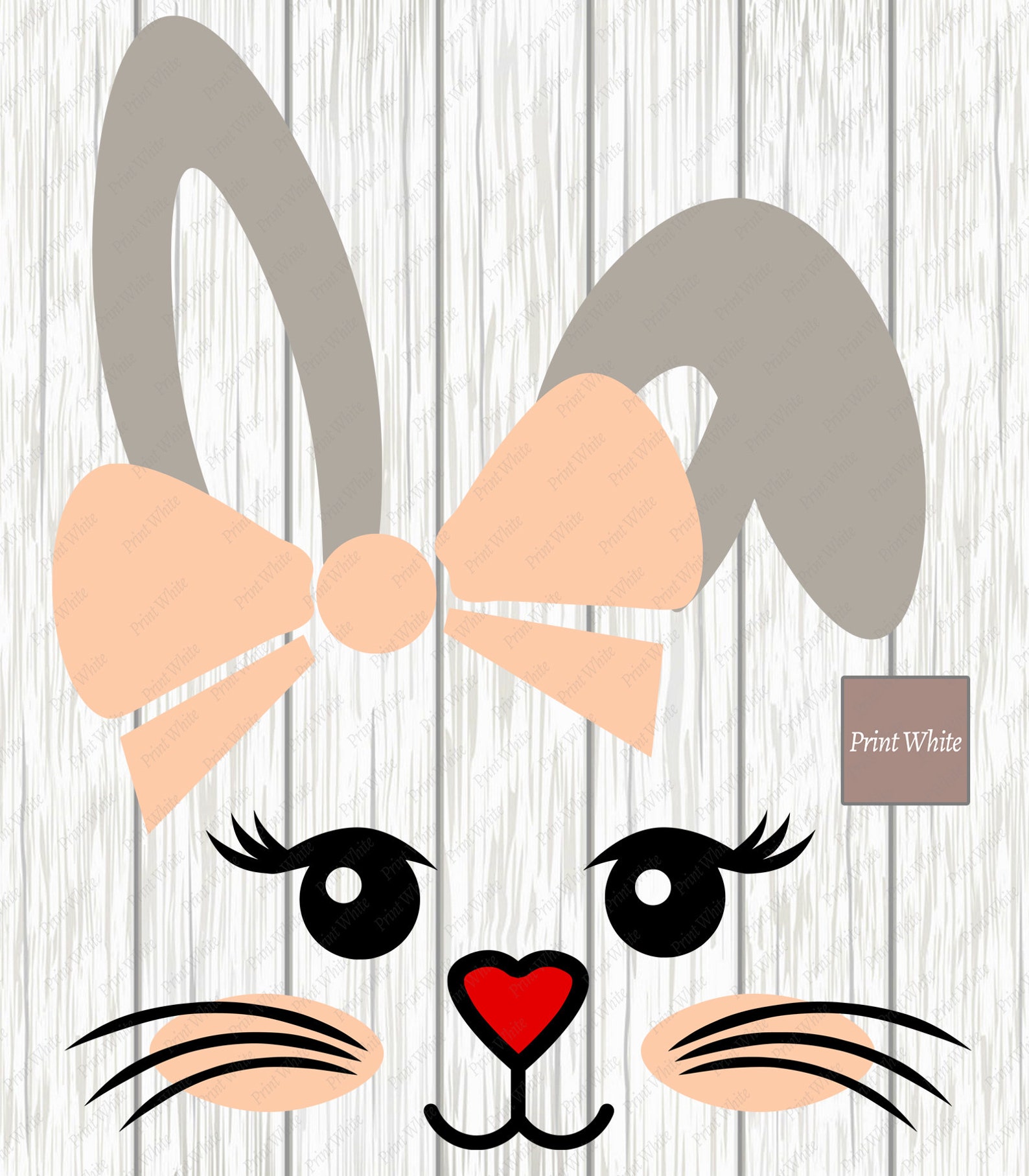 Bunny Face Svg Easter Svg Bunny Face Cut File Svg Png - Etsy