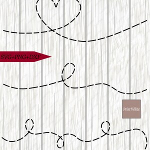 Dotted Line Svg , Dotted Line Doodles Set, Png Svg Dxf, Digital ...