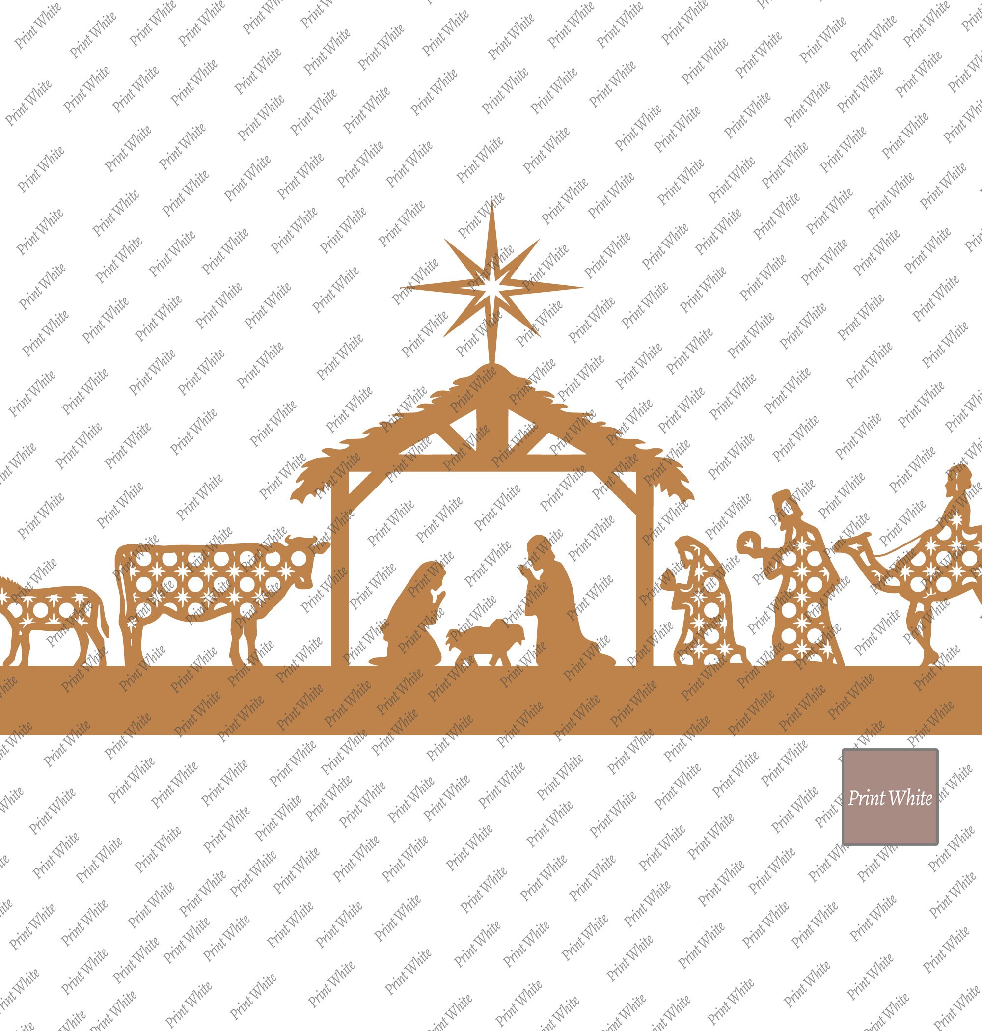 Nativity Scene Laser Cut File Glowforge Cutting File SVG - Etsy