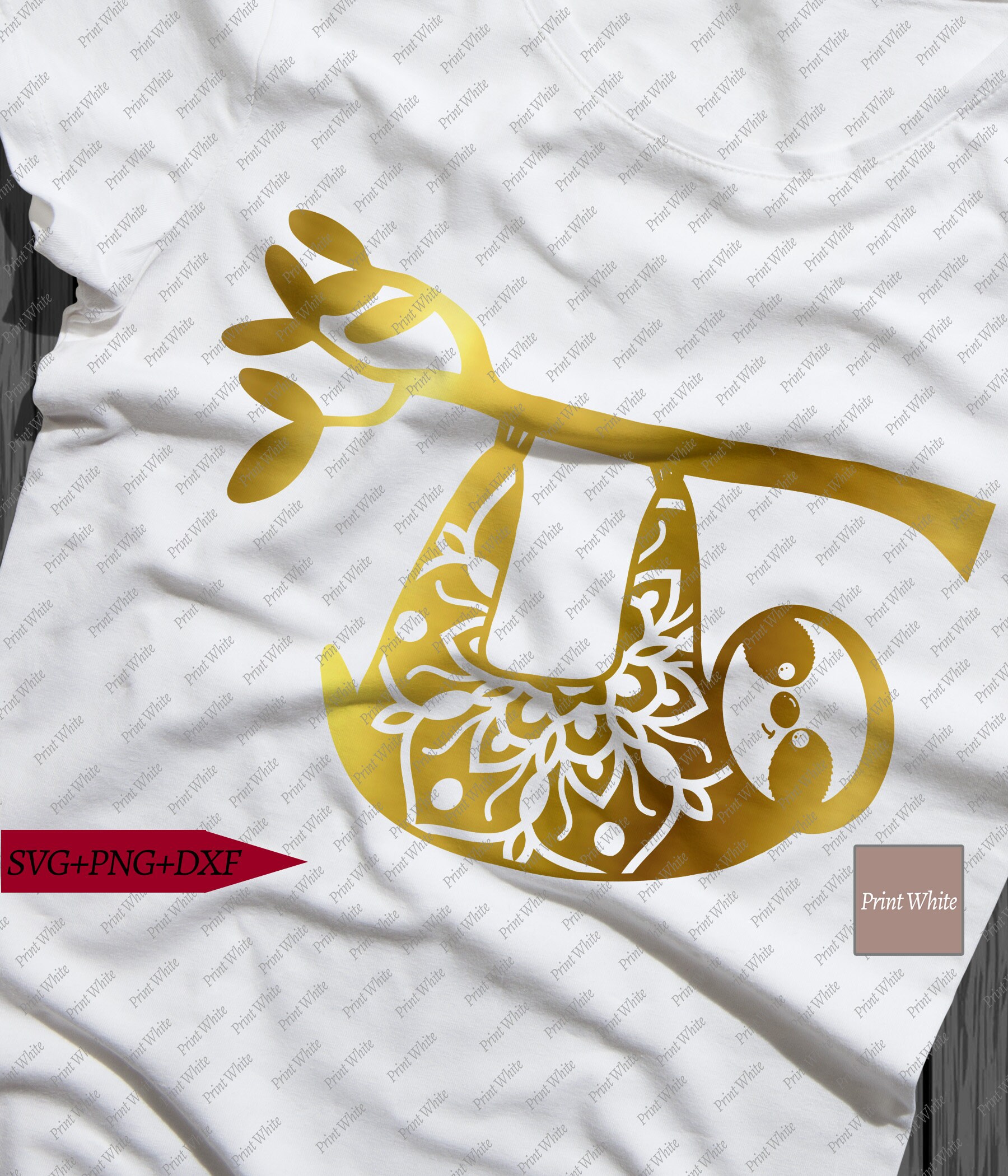 Sloth Mandala SVG DXF PNG Digital Download File Sloth | Etsy