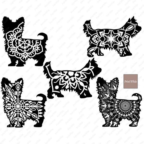 Yorkie Silhouette - Etsy