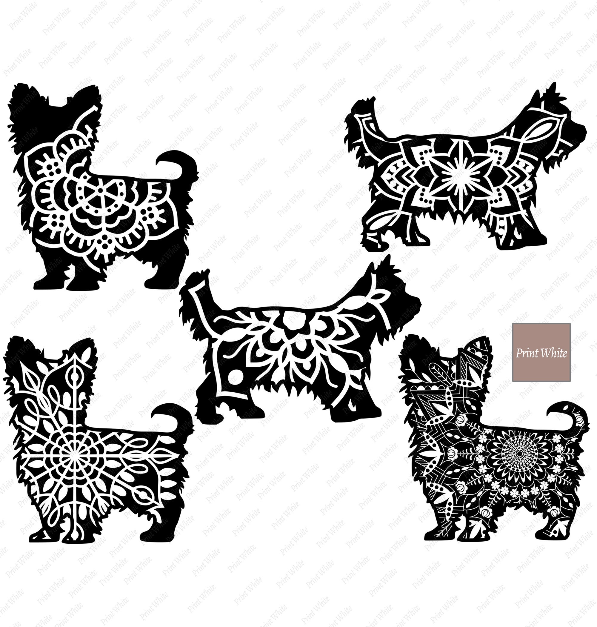 Mandala Yorkie Svg Png Yorkshire Terrier Svg Cricut Cut Files - Etsy
