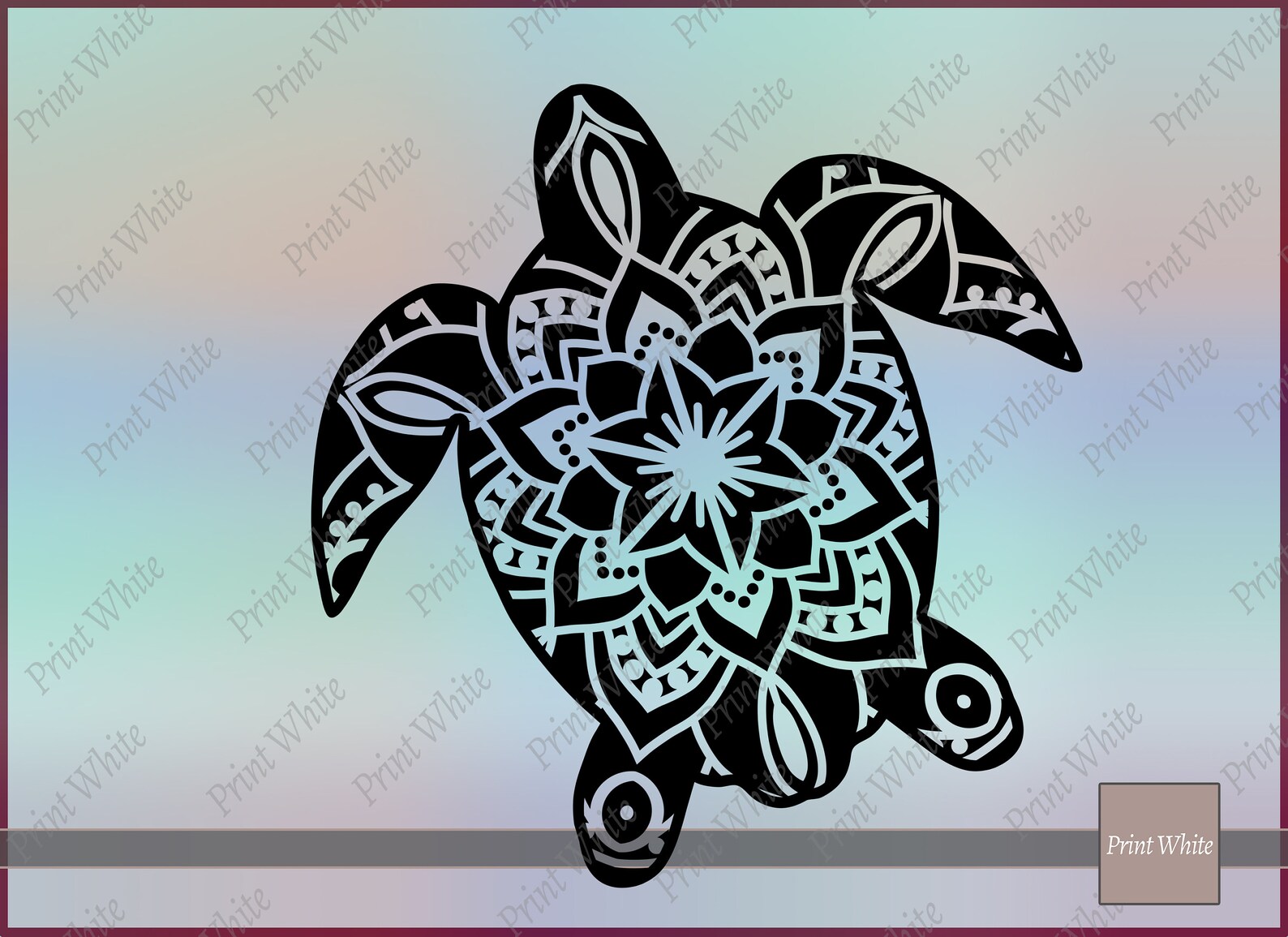 Turtle Svg Sea Turtle Svg Sea Animal Turtle Mandala Zentangle Animal ...