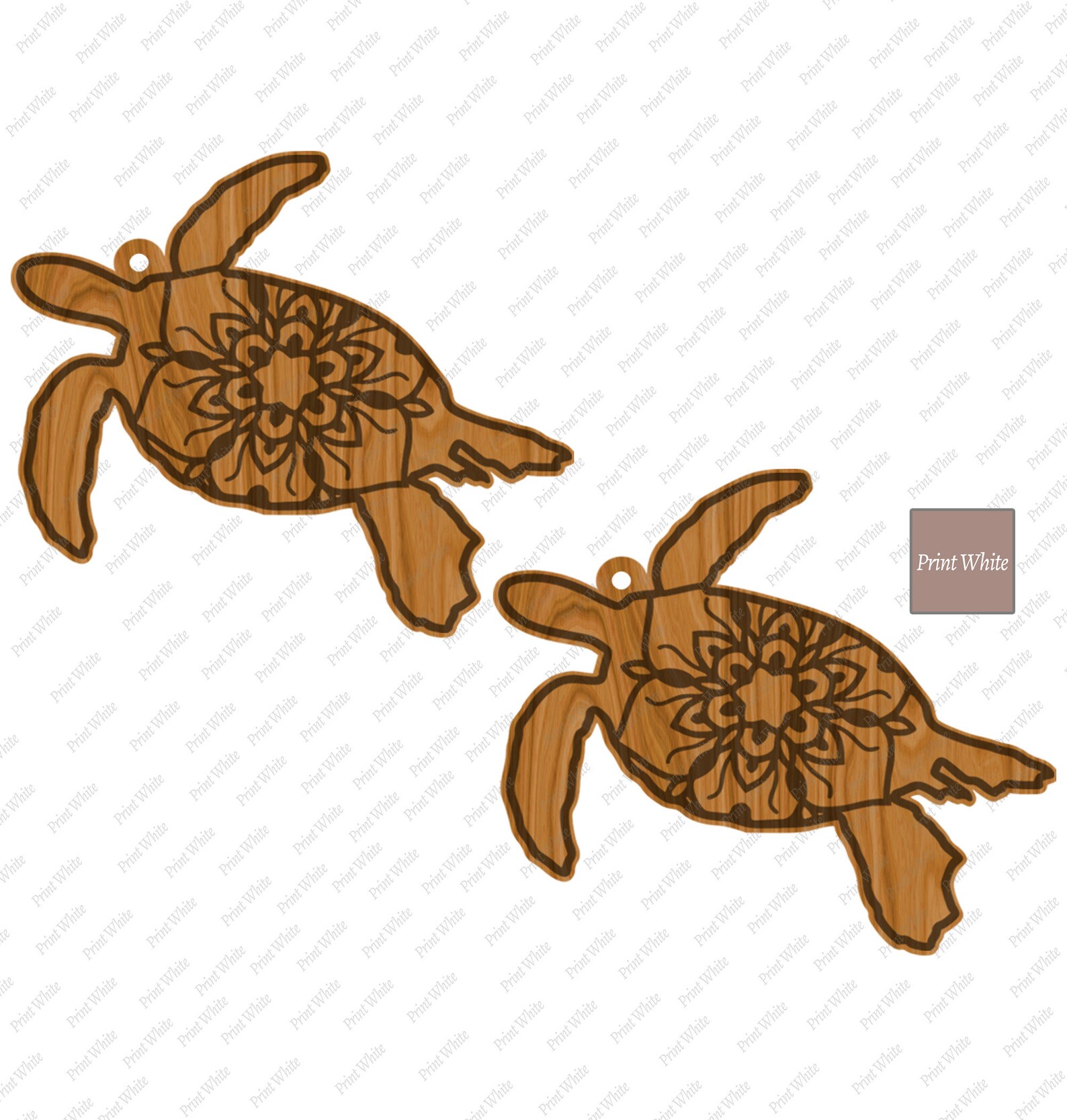Sea Turtle Earrings File for Laser Cut SVG Glowforge Files | Etsy