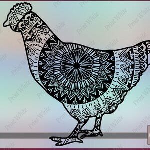 Hen Mandala SVG Chicken Mandala Chicken SVG Digital Download - Etsy UK