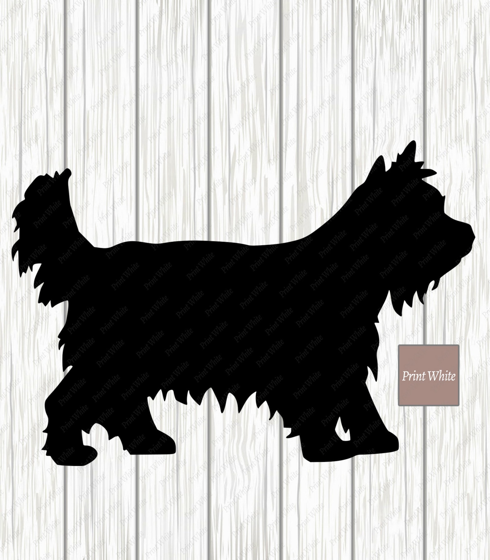 Yorkie Svg Dxf Png Yorkshire Terrier Silhouette Cut File | Etsy UK