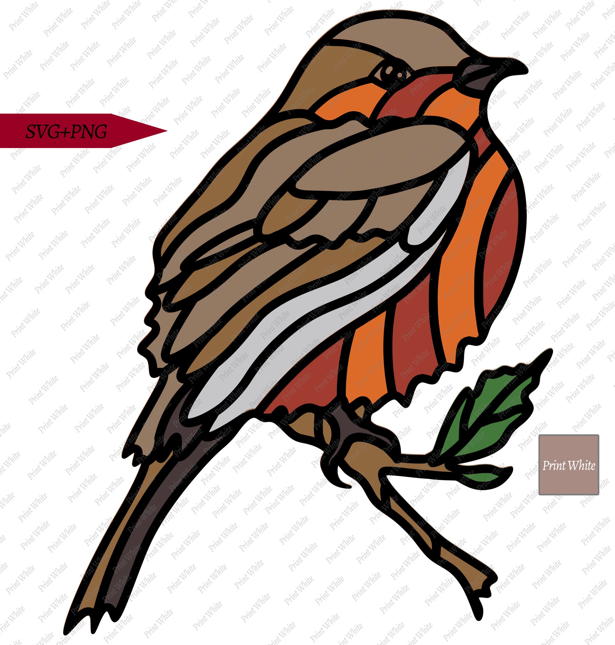 3D Robin Bird Multi Layered Svg Png Printable Cricut Cut File - Etsy ...