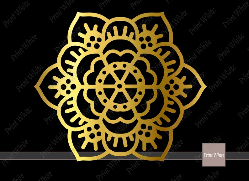 Gold Mandala Clipart Bundle Mandala Files Hand Drawn Mandala - Etsy UK