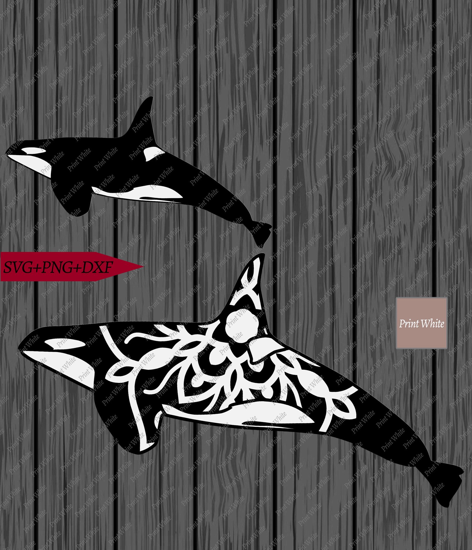 Orca Mandala Svg Png Dxf Killer Whale Cut File Animal Mandala - Etsy UK
